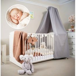 Alavya Home® Betthimmel Babybetthimmel mit Himmelstange Baldachin Insektenschutz für Babybett