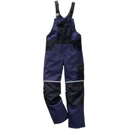 Northern Country Latzhose Worker mit verstärktem Kniebereich, dehnbarer Bund, robust, mit 11 Taschen, blau|schwarz