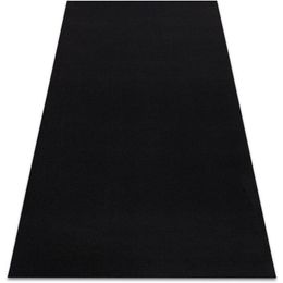 RUGSX Teppich Antirutsch rumba einfarbig schwarz black 80x100 cm