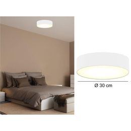 Smartwares® Smartwares - Trendige Deckenlampe, Stoff weiß/satinierte Abdeckung, ø 30 cm, ceiling dream