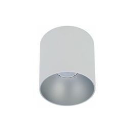 Licht-Erlebnisse - Spot Lampe Decke rund ø 12,7 cm Weiß Silber GU10 Deckenlampe - Weiß, Silber