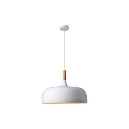 PRIVATEFLOOR Deckenlampe - Pendelleuchte im skandinavischen Design - Circus Weiß - Metall, Metall, Holz - Weiß