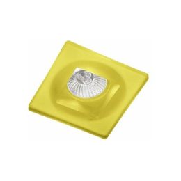 Gelber Kristallquadrat fester vertiefter Ring CRISTALRECORD 20-110-01-130