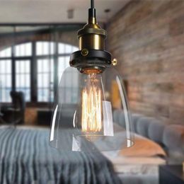 Senderpick - 40W Vintage Glasschirm Pendelleuchte Loft Deckenlampe Hängeleuchte Hängelampe