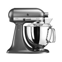 KitchenAid 5KSM175PSEMS Artisan Küchenmaschine Medallion Silber (Rührschüsselkapazität: 4,8 l, 300 Watt)