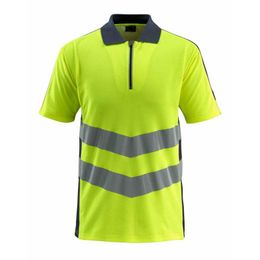 Warnschutz Polo-Shirt murton safe supreme 50130 Gr. 4XL hi-vis gelb/schwarzblau - hi-vis gelb/schwarzblau - Mascot