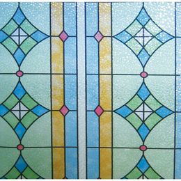 Linea Hogar Deco Sl - linea Fix Dekorfolie statische Fensterfolie Buntglasdekor GE-4603 92 x 150 cm