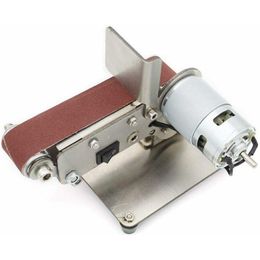 Senderpick - 24V Mini Elektrische Bandschleifer Mini Grinder Polierschleifmaschine Aluminiumlegierung (895Motor)