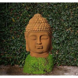 Steelboxx - xl Buddha Kopf 69cm Skulptur Steinoptik Indoor-Outdoor Buddha 406152