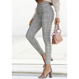 Lascana Highwaist Leggings allover Gr. 32/34 für Damen. Mit Metalllabel. Figurbetont