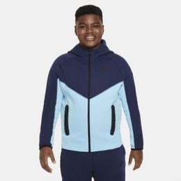 Nike Sportswear Tech Fleece Hoodie mit durchgehendem Reißverschluss für ältere Kinder (Jungen) (erweiterte Größe) - Blau