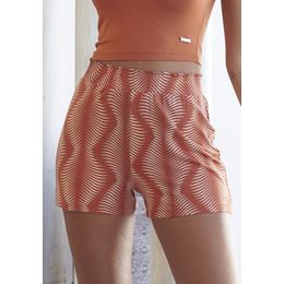 Lascana Pyjamashorts mehrfarbig Gr. 40/42 für Damen. Figurumspielend. Nachhaltig.