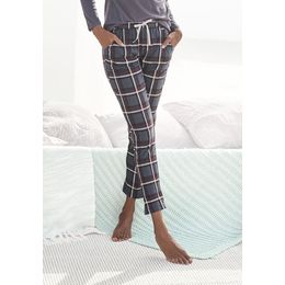 s.Oliver Pyjamahose mehrfarbig Gr. 32/34 für Damen. Schmal. Nachhaltig.