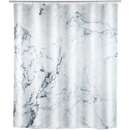 Wenko - Duschvorhang Onyx, Textil (Polyester), 180 x 200 cm, waschbar, Grau, Polyester mehrfarbig - grau