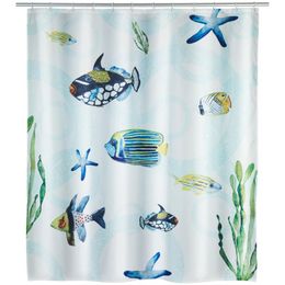 Duschvorhang Aquaria, Textil (Polyester), 180 x 200 cm, waschbar, Mehrfarbig, Polyester mehrfarbig - mehrfarbig - Wenko