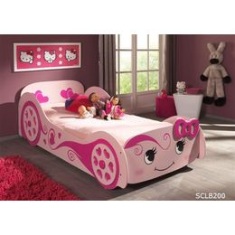 Vipack Autobett Pretty Girl rosa (Love Car Bed), Liegefläche 90 x 200 cm