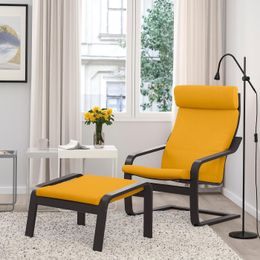 IKEA POÄNG Sessel und Hocker