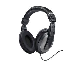 Hama Fernsehkopfhörer Over-Ear schwarz, einseitiges langes Kabel 6m Klinke Over-Ear-Kopfhörer (Geräuschisolierung), schwarz