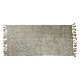 Chic Antique Teppich mit Druck und Fransen, 150x70 cm