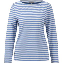 Fynch-Hatton® Langarmshirt, U-Boot-Ausschnitt, gestreift, für Damen, blau, S