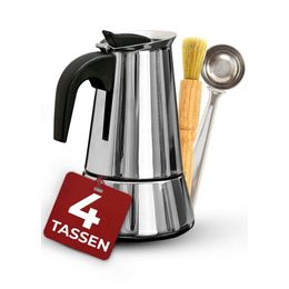 Cosumy Espressokocher Espressokocher 4 Tassen Induktion geeignet