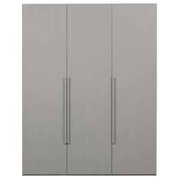 Garderobenschrank Woood "Rens" Schränke Gr. B/H/T: 165cm x 210cm x 58cm, grau