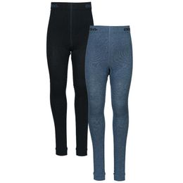 Ewers - Leggings UNI BASIC 2er-Pack in marine/jeans, Gr.98/104