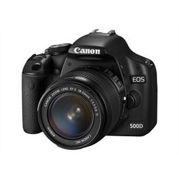 Spiegelreflexkamera - Canon 500D Schwarz + Objektivö Canon EF-S 18-55mm f/3.5-5.6 IS