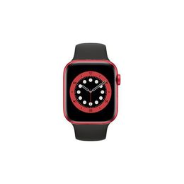 Apple Watch (Series 6) 2020 GPS 44 mm - Aluminium Rot - Sport loop Schwarz