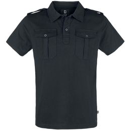 Brandit Jersey Poloshirt Jon Shortsleeve Poloshirt schwarz in L