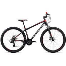 KS-Cycling Mountainbike KS CYCLING "Xceed" Fahrräder Gr. 42 cm, 29 Zoll (73,66 cm), schwarz (schwarz, rot) Hardtail