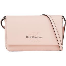 Calvin Klein Jeans Umhängetasche, Kunstleder, Logo-Prägung, Damen, rosa
