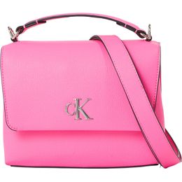 Calvin Klein Jeans Schultertasche, Kunstleder, Emblem, für Damen, rosa