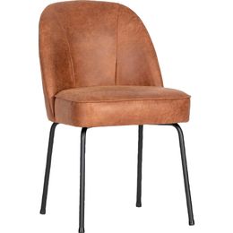 Esszimmerstuhl BePureHome "VOGUES" Stühle Gr. B/H/T: 50 cm x 82,5 cm x 57 cm, 2er Set, Struktur (100% Polyester)-Polyester, Metall, braun (braun, schwarz) Küchenstühle