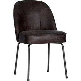 Esszimmerstuhl BePureHome "VOGUES" Stühle Gr. B/H/T: 50 cm x 82,5 cm x 57 cm, 2er Set, Struktur (100% Polyester)-Polyester, Metall, schwarz (schwarz, schwarz) Küchenstühle