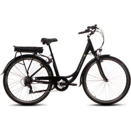 E-Bike SAXONETTE "Advanced Sport" E-Bikes Gr. 45 cm, 28 Zoll (71,12 cm), schwarz (schwarz matt) E-Bikes