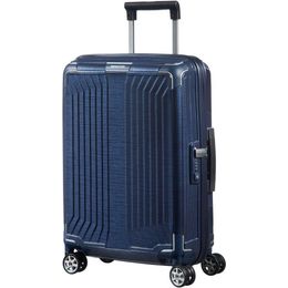 Samsonite Koffer LITE-BOX 55, 4 Rollen, Handgepäck-Koffer Reisegepäck Hartschalenkoffer TSA-Zahlenschloss, blau