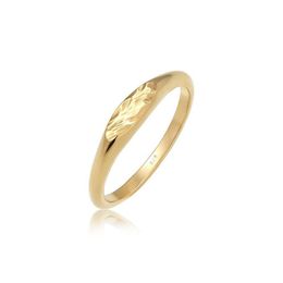 Elli Siegelring Siegelring Oval Pinky Ring 925 Silber, goldfarben