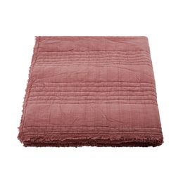 house doctor - Ruffle Decke, 130 x 180 cm, dusty berry