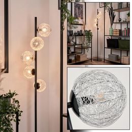 hofstein Remaisnil Stehleuchte Silber, 5-flammig