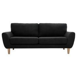 Miliboo Sofa Skandinavisch Stoff Anthrazitgrau 3-Sitzer ALICE