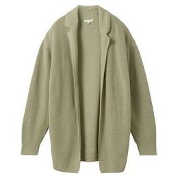 Tom Tailor Damen Strick Cardigan, grün, Uni, Gr. XL