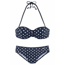 Lascana Set: B&uuml;gel-Bandeau-Bikini mehrfarbig Gr. 34 Cup C. Mit Seitlichen St&auml;bchen