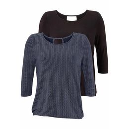 Lascana 3/4-Arm-Shirt mehrfarbig Gr. 32/34 für Damen. Nachhaltig.