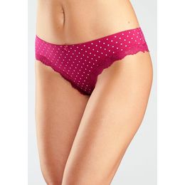 Lascana Brasilslip mehrfarbig Gr. 36/38 f&uuml;r Damen. Mit Schleife, Spitze. K&ouml;rpernah. Nachhaltig.
