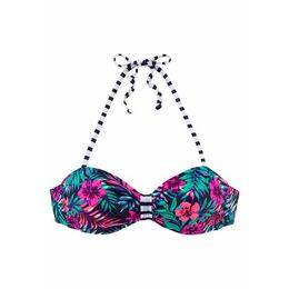 Venice Beach Bandeau-Bikini-Top 'Summer' mehrfarbig Gr. 32 Cup A/B. Mit Seitlichen Stäbchen Und Ohne Bügel