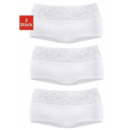 VIVANCE BY LASCANA Panty wei&szlig; Gr. 44/46 f&uuml;r Damen. Mit Spitze. K&ouml;rpernah. Nachhaltig.