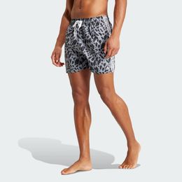 Adidas Essentials 3-Streifen Animal-Print CLX Badeshorts