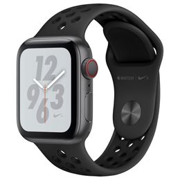 Apple Watch (Series 4) 2018 GPS + Cellular 40 mm - Aluminium Space Grau - Nike Sportarmband Grau