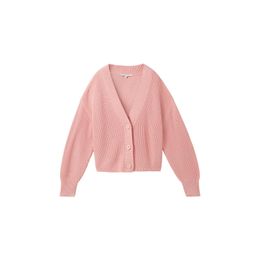 Tom Tailor Denim Damen Basic Cardigan, rosa, Uni, Gr. S